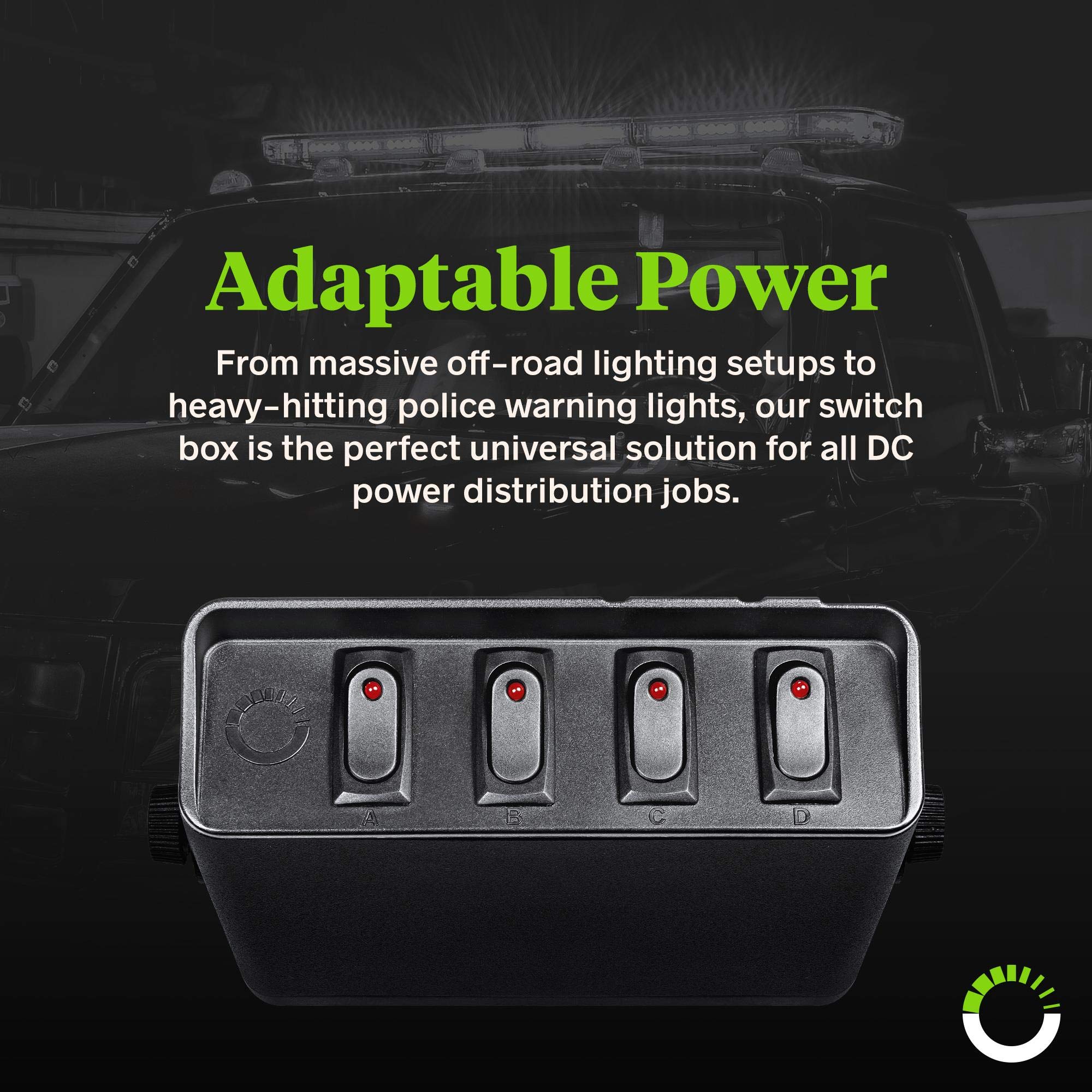 4-Gang 12V Rocker Switch Box [20 Amp Max.] [12 AWG Wires][12 Volt DC ...