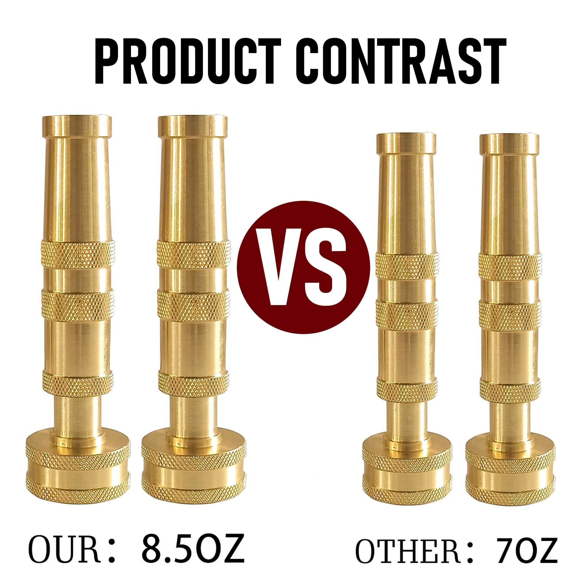 Snapklik.com : Hourleey Adjustable Twist Hose Nozzle, 4 Heavy-Duty ...