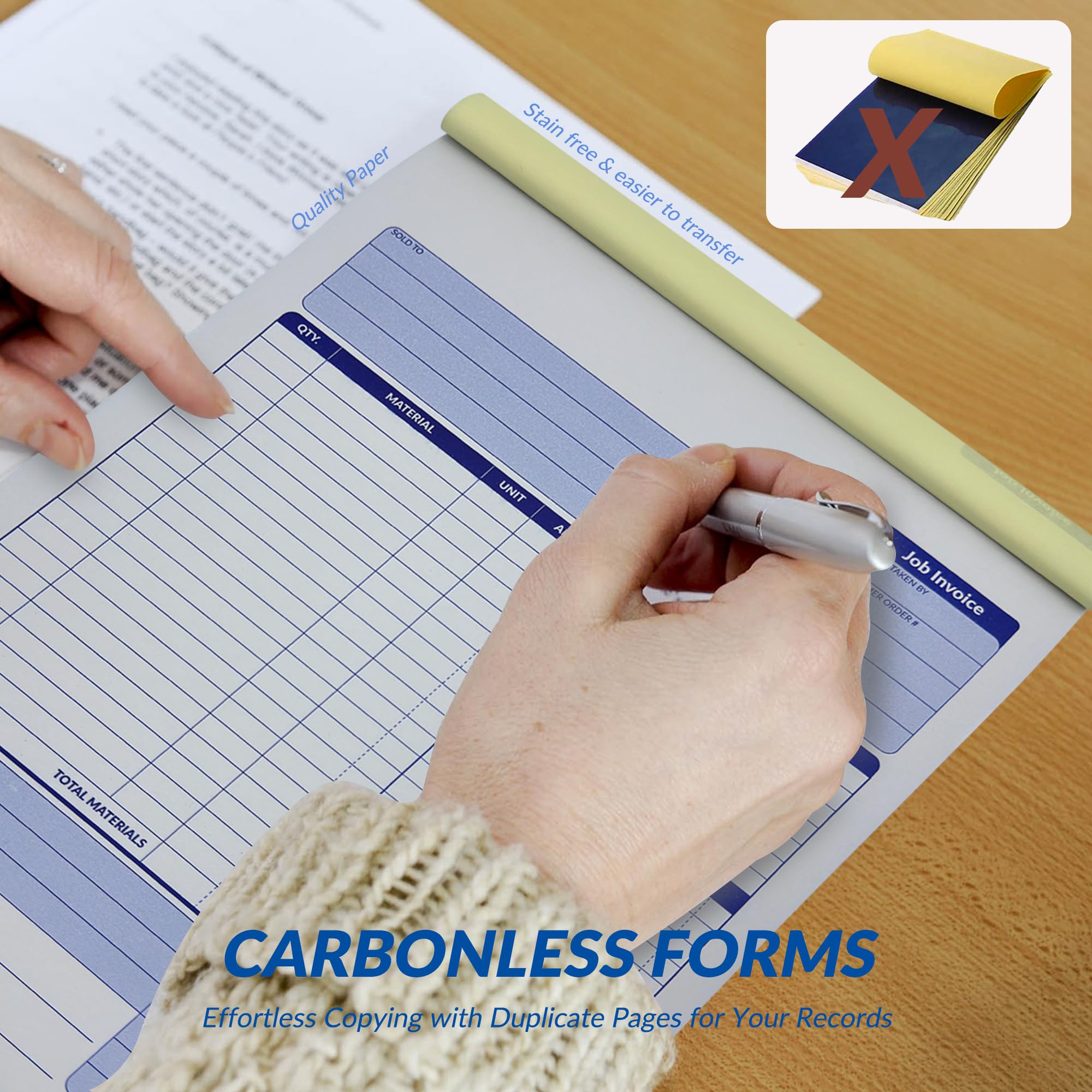 Snapklik.com : Harfesto Job Work Order Forms, Large Size Contractor ...