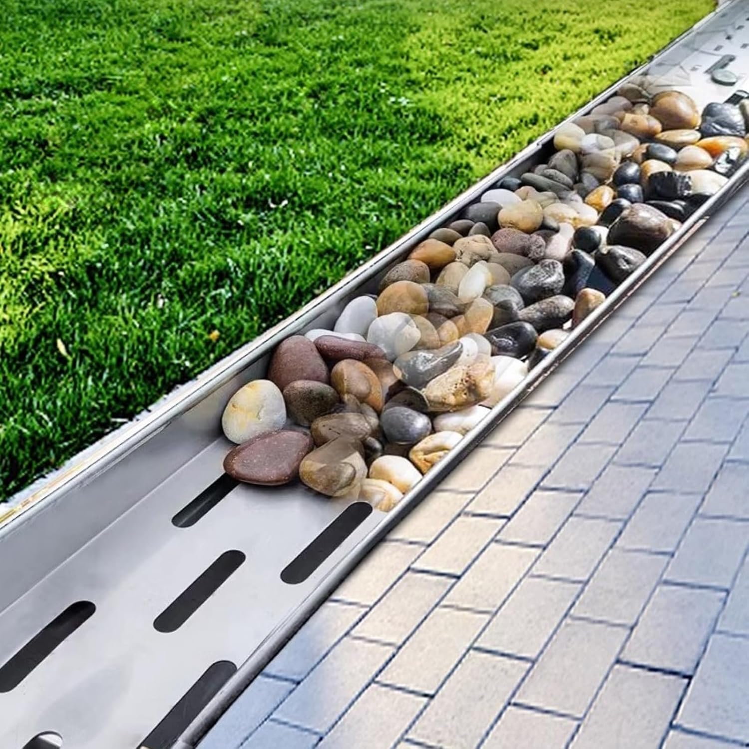 Amazon.com: MLYAYE Heavy Duty French Trench Water Drain Grate for Fill ...