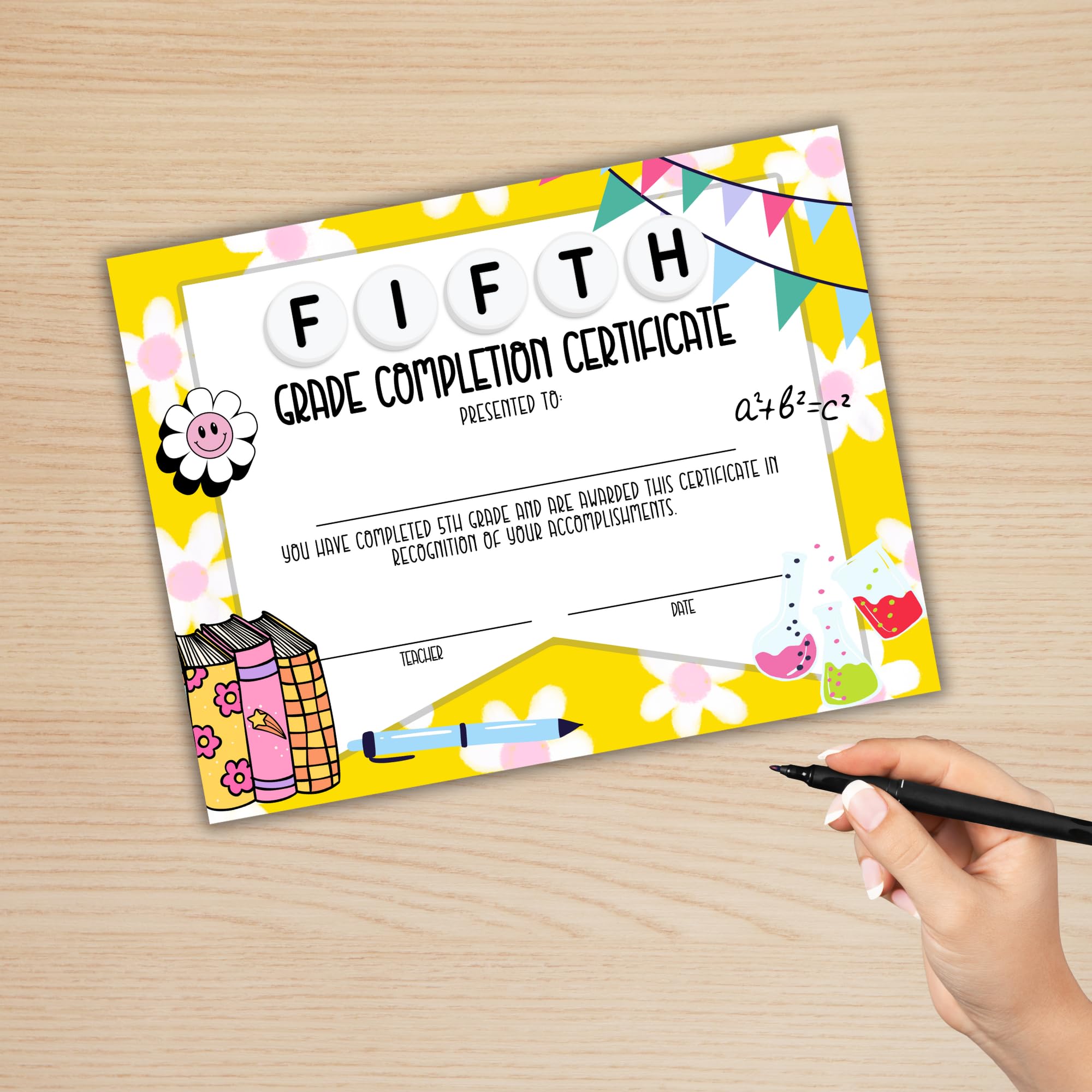 Checkered Bracelet Preschool Diploma Certificate Kindergarten ...