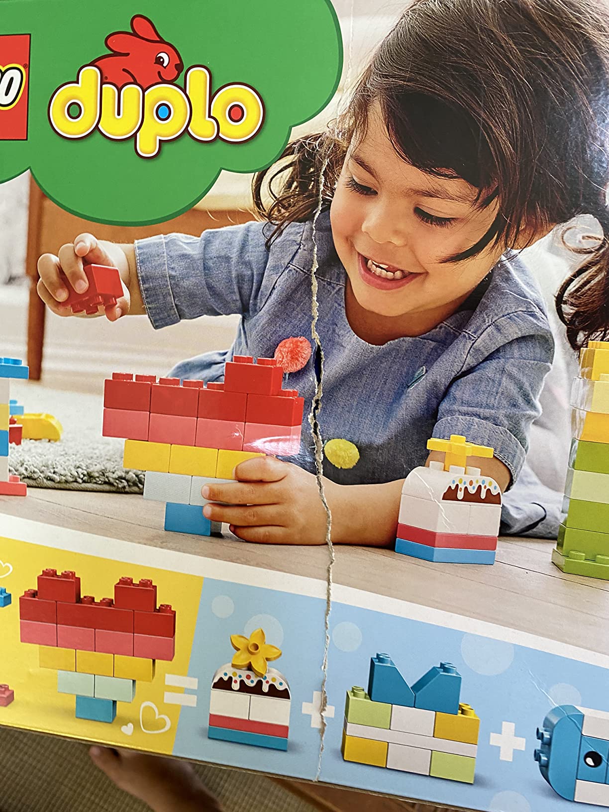 LEGO DUPLO Classic Heart Box 10909 First Building Playset and Learning ...