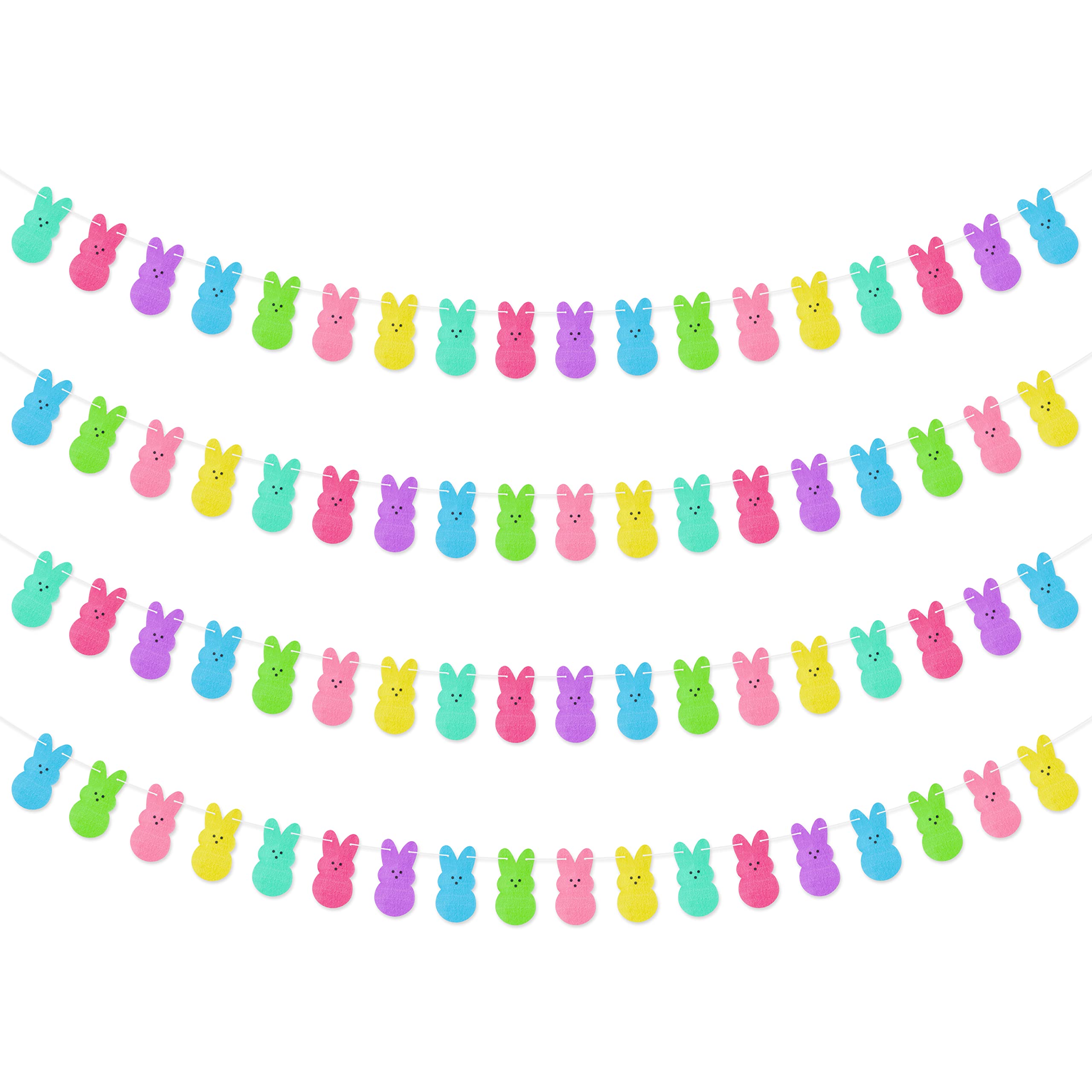 Amazon.com: WATINC 4pcs Easter Bunny Peeps Garland Decoration, Colorful ...