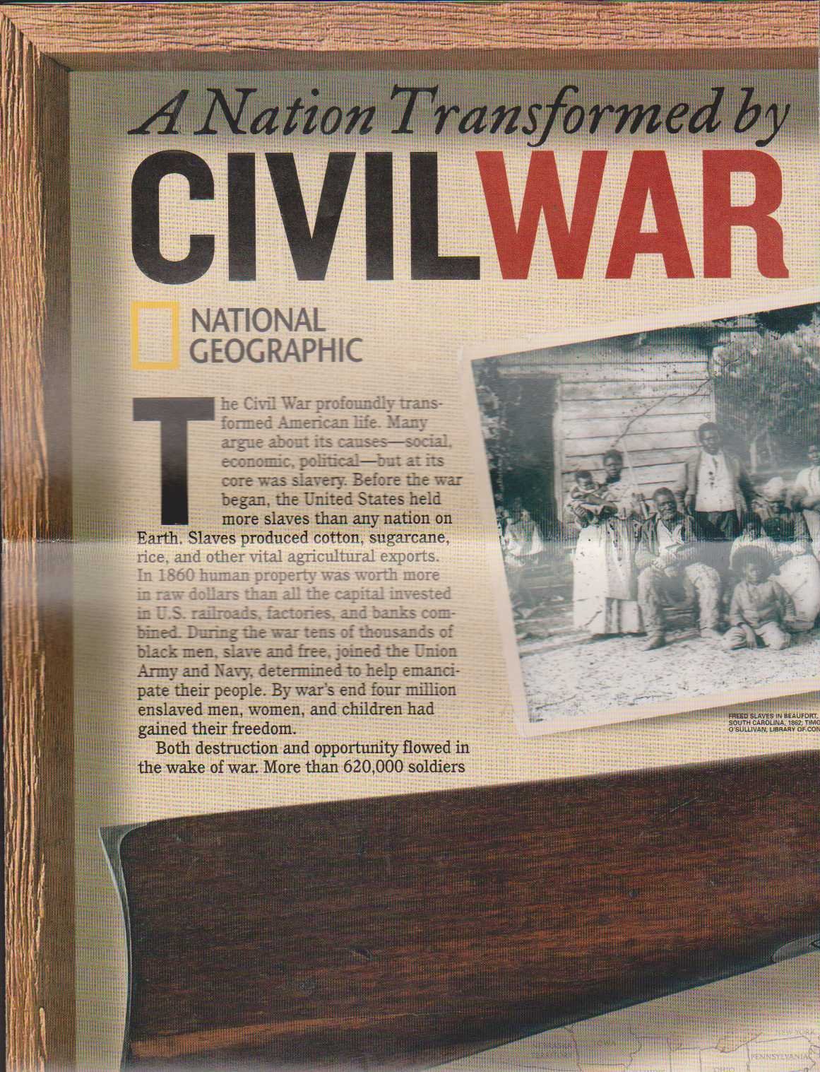 A Nation Transformed By Civil War (National Geographic Maps): National ...