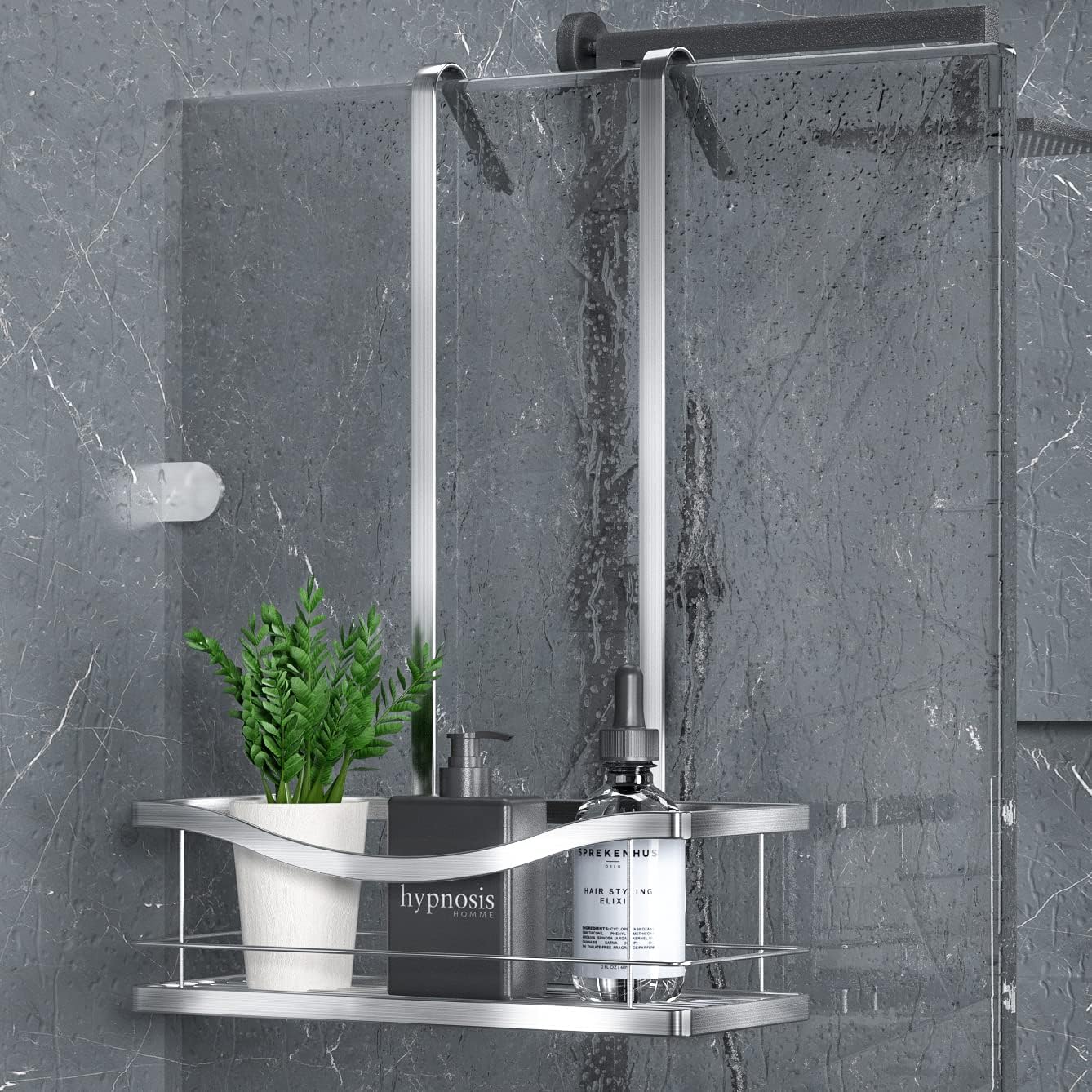 GJCrafts Étagère de Douche à Suspendre A poser sans percer Accessoire ...