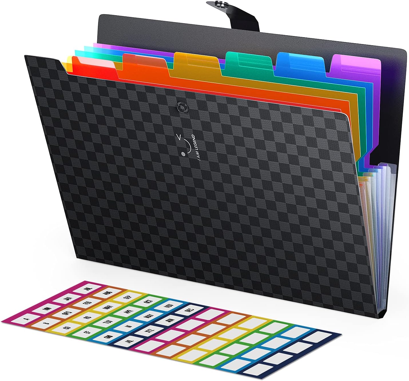 ABC life Expanding File Folder Organiser with Upgrad Grid Pattern, 7 ...