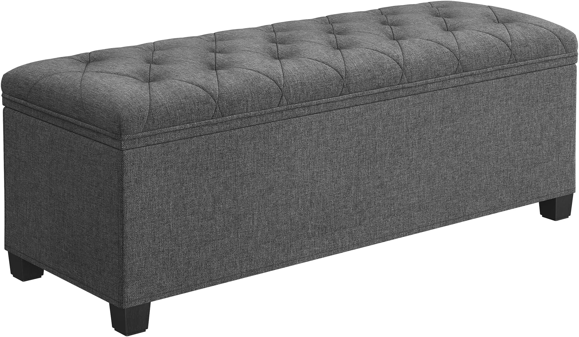 SONGMICS Storage Ottoman Bench, Foldable Ottoman Foot Rest with Legs ...