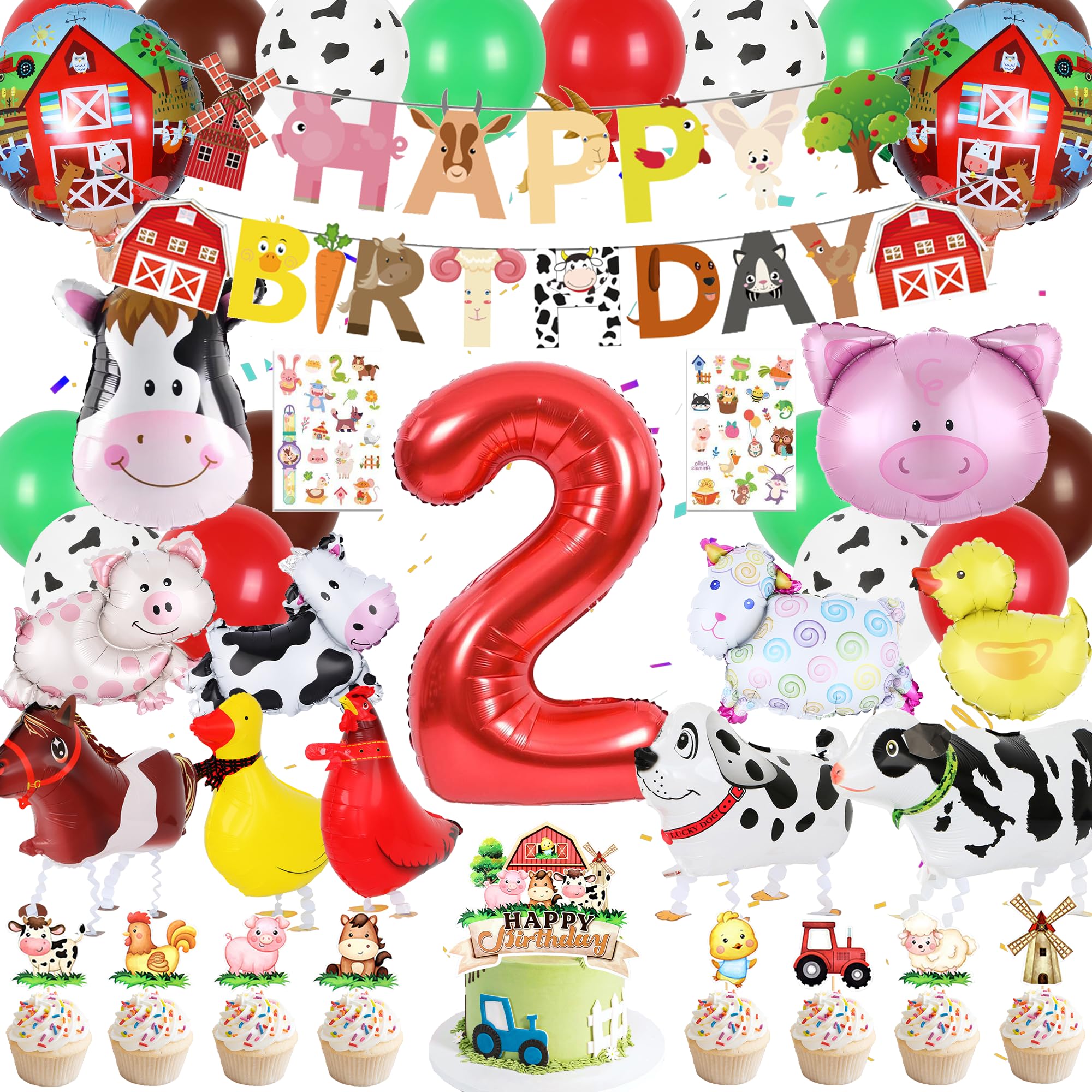 Farm Party Decorations Walking Animals Animal Birthday Supplies Walking ...