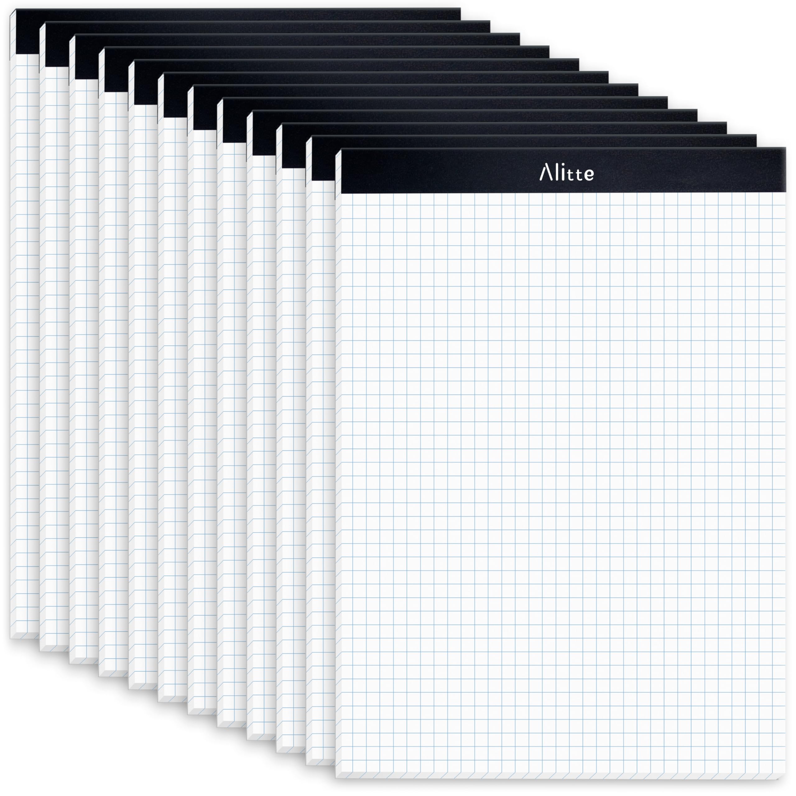 Amazon.com : Alitte Graph Paper Pad, Pack of 12, White Letter Size ...