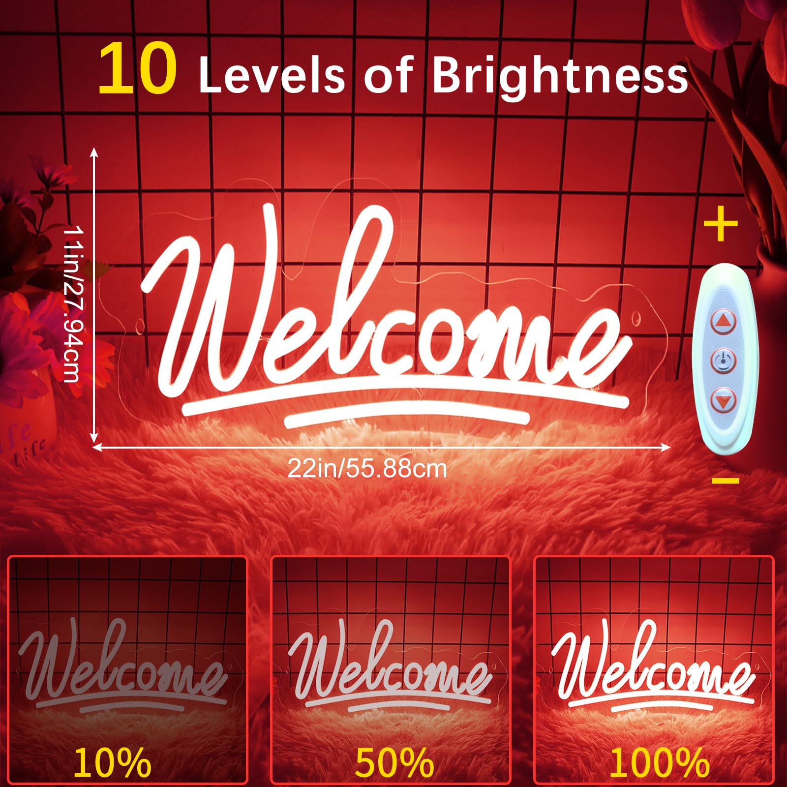 Red Welcome Sign Easy Vertical Welcome Sign Reversible For The