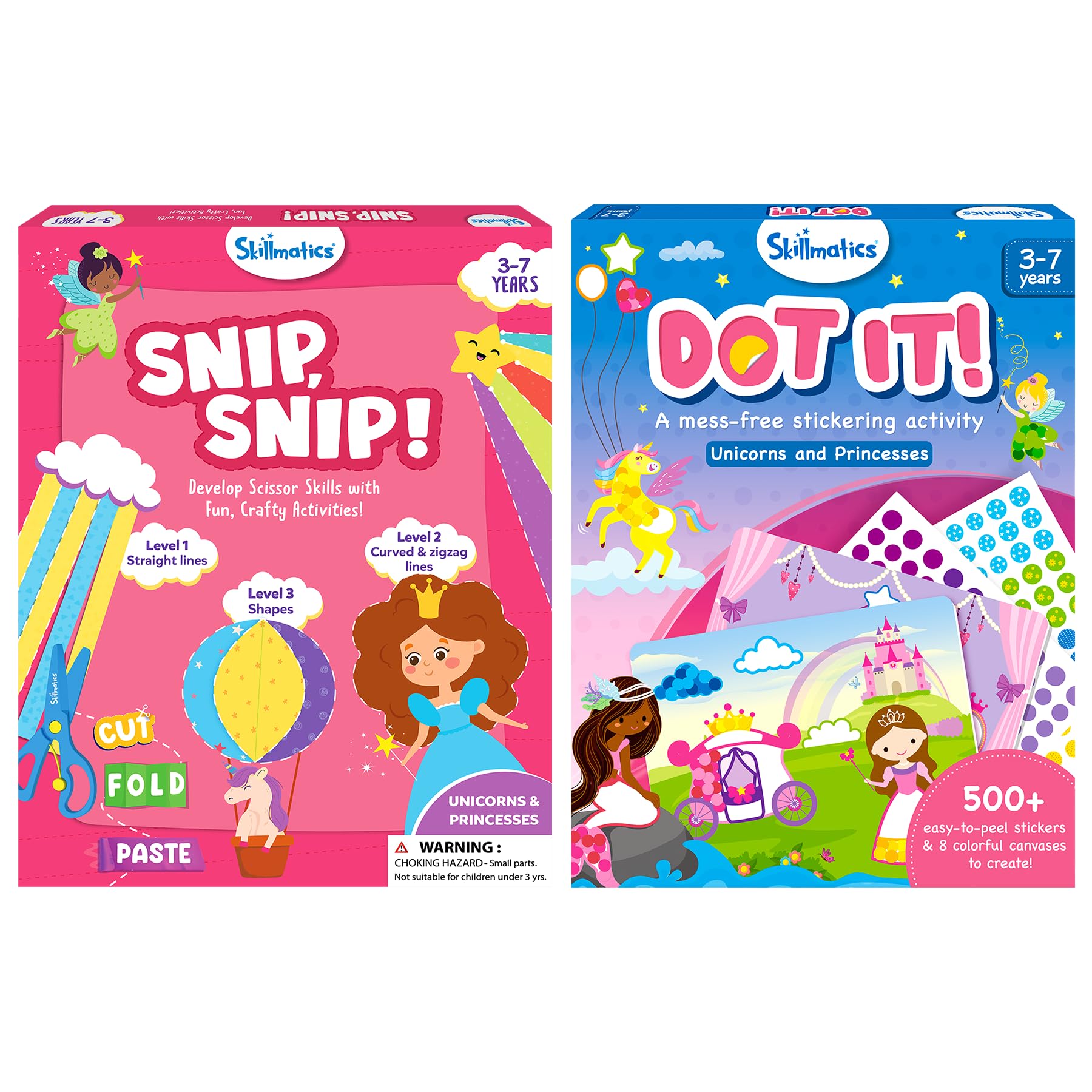 Amazon.com: Skillmatics Snip, Snip & Dot It Unicorn & Princesses Theme ...