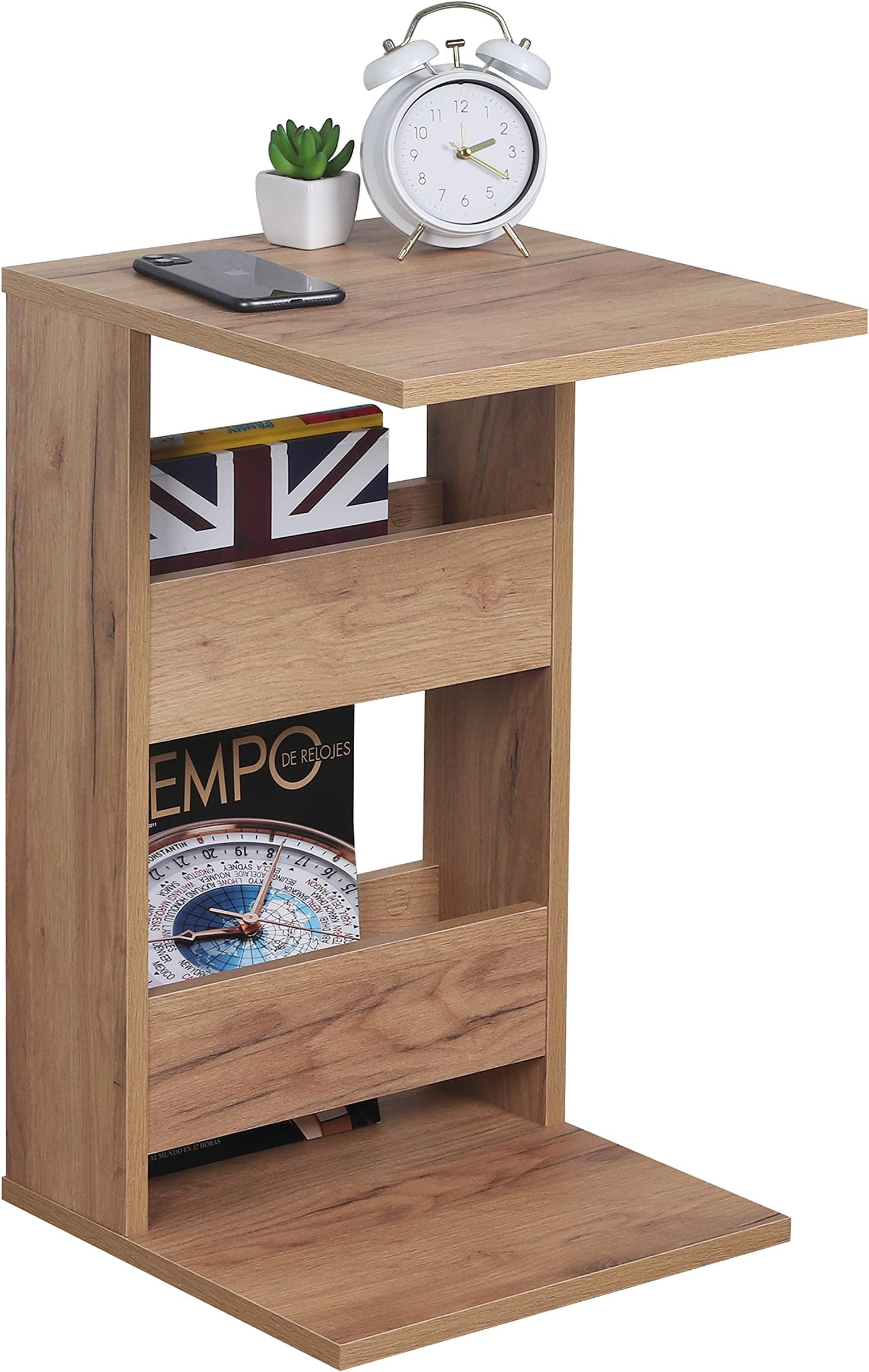 RICOO Kleiner Beistelltisch Holz 35 x 60 x 40 cm Couchtisch mit ...