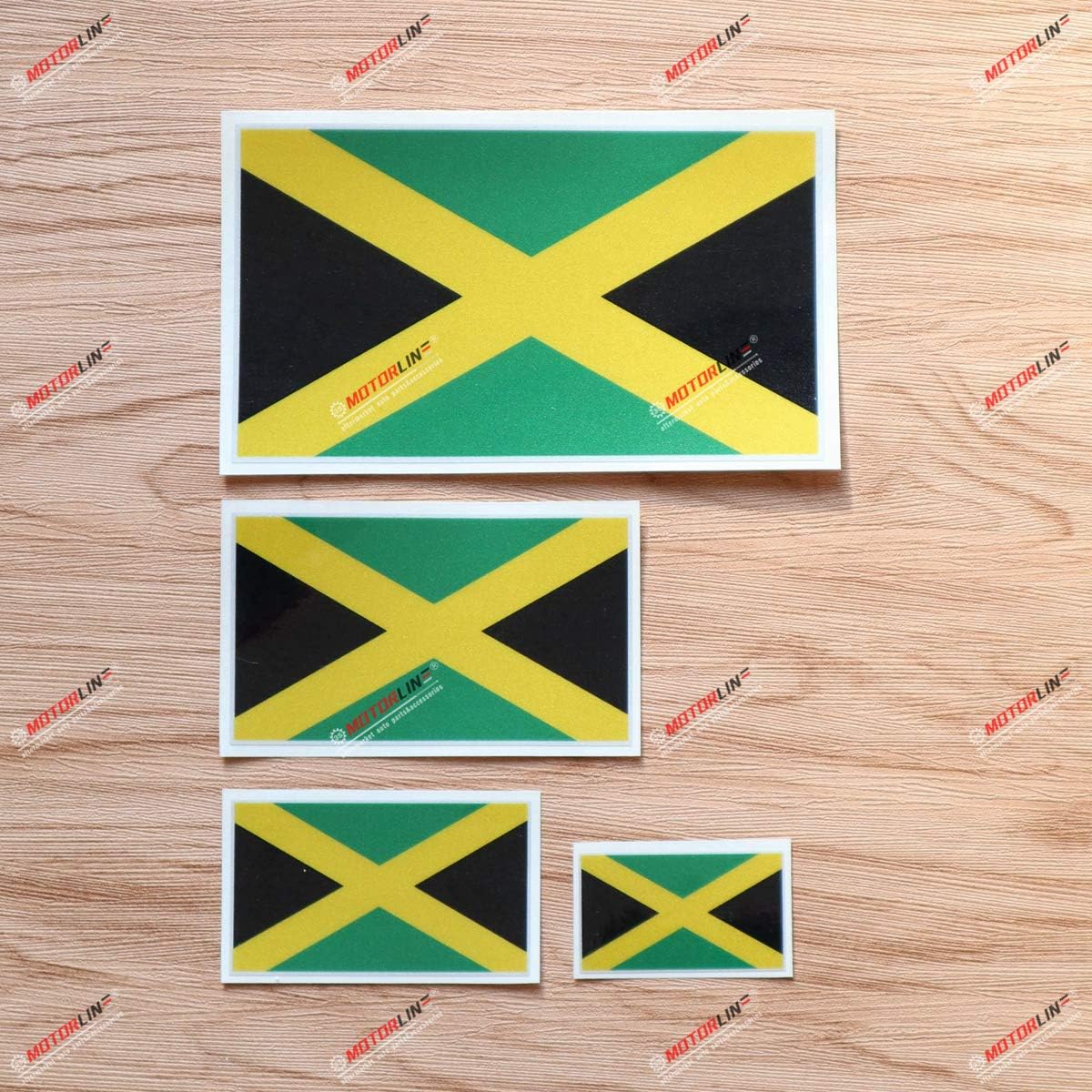 Amazon.com: JMM Industries Jamaica Flag Vinyl Decal Sticker Jamaican ...