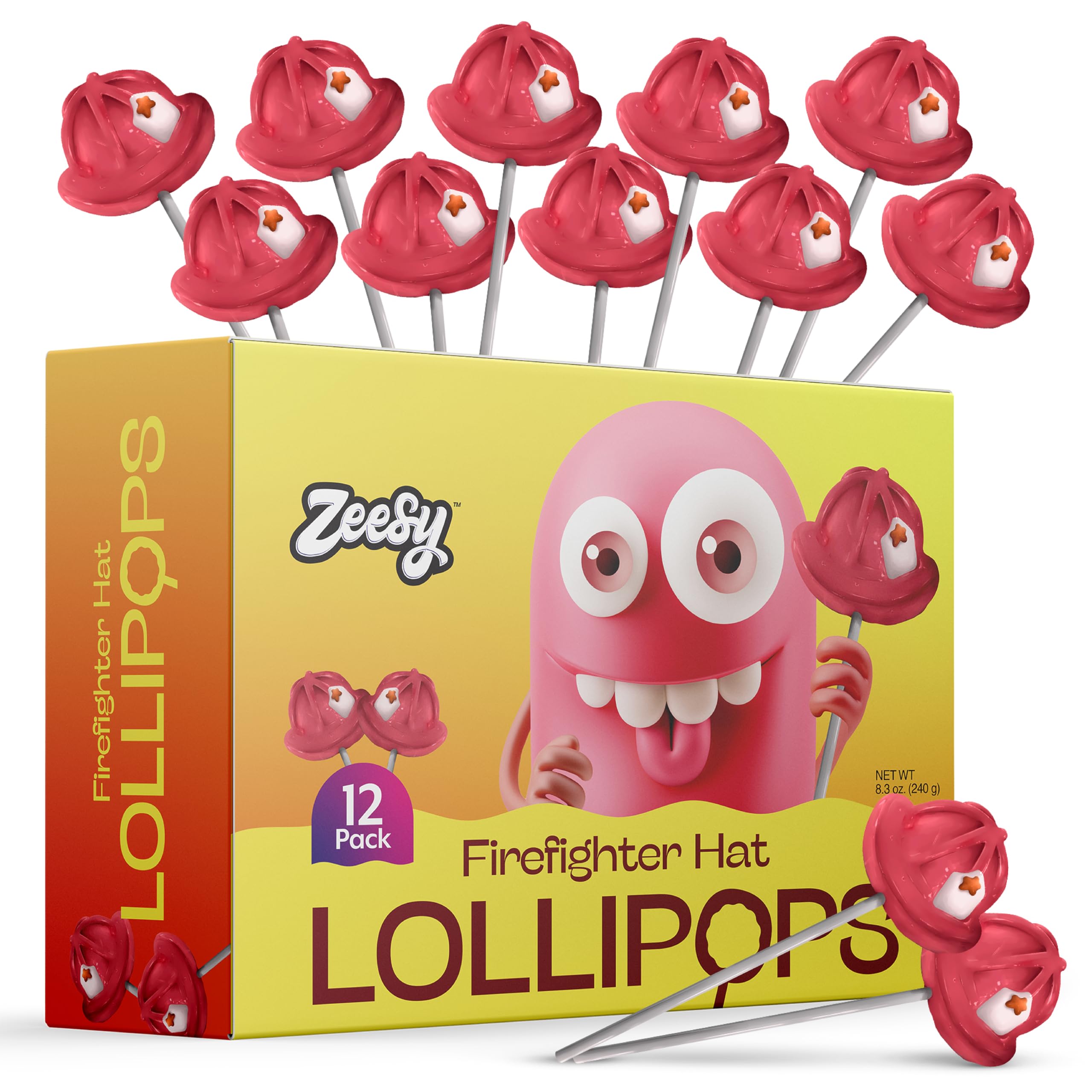 Amazon.com : Firefighter Hat Lollipops Individually Wrapped - 12 ...