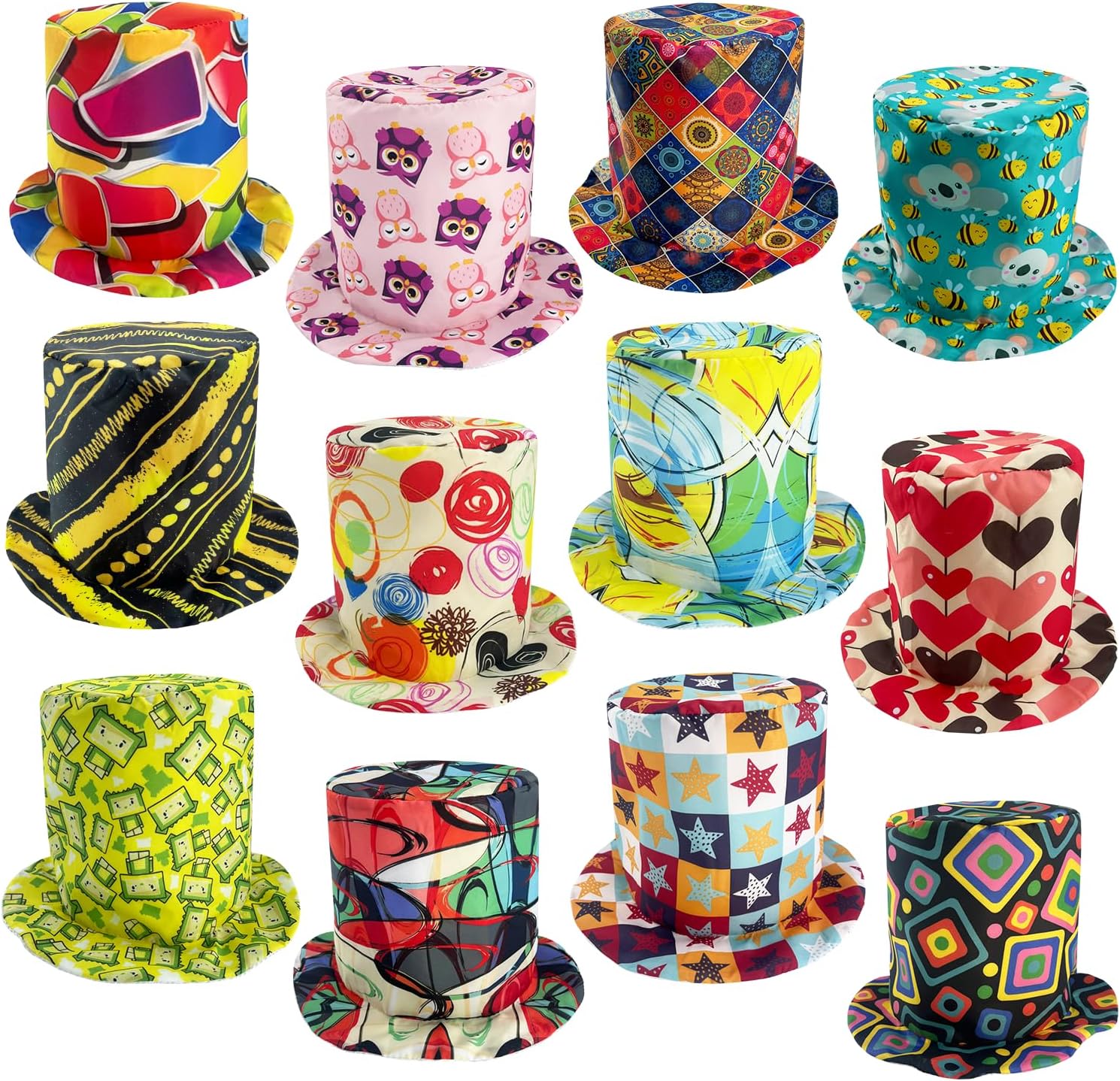 Amazon.com: Funny Party Hats Stove Pipe Hats - Party Hats for Adults ...