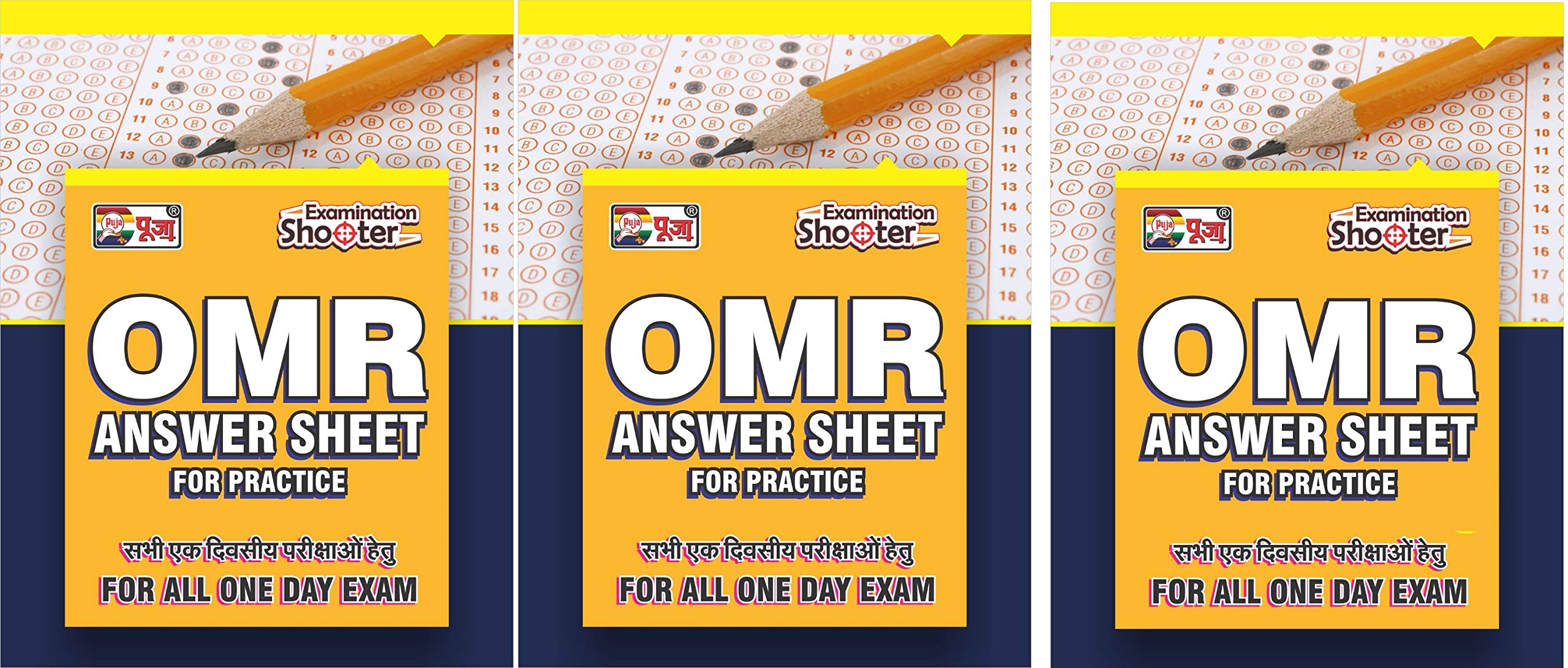 Buy Puja OMR Sheet (3 Booklet) (Covered 96 Paper set of 200 question ...