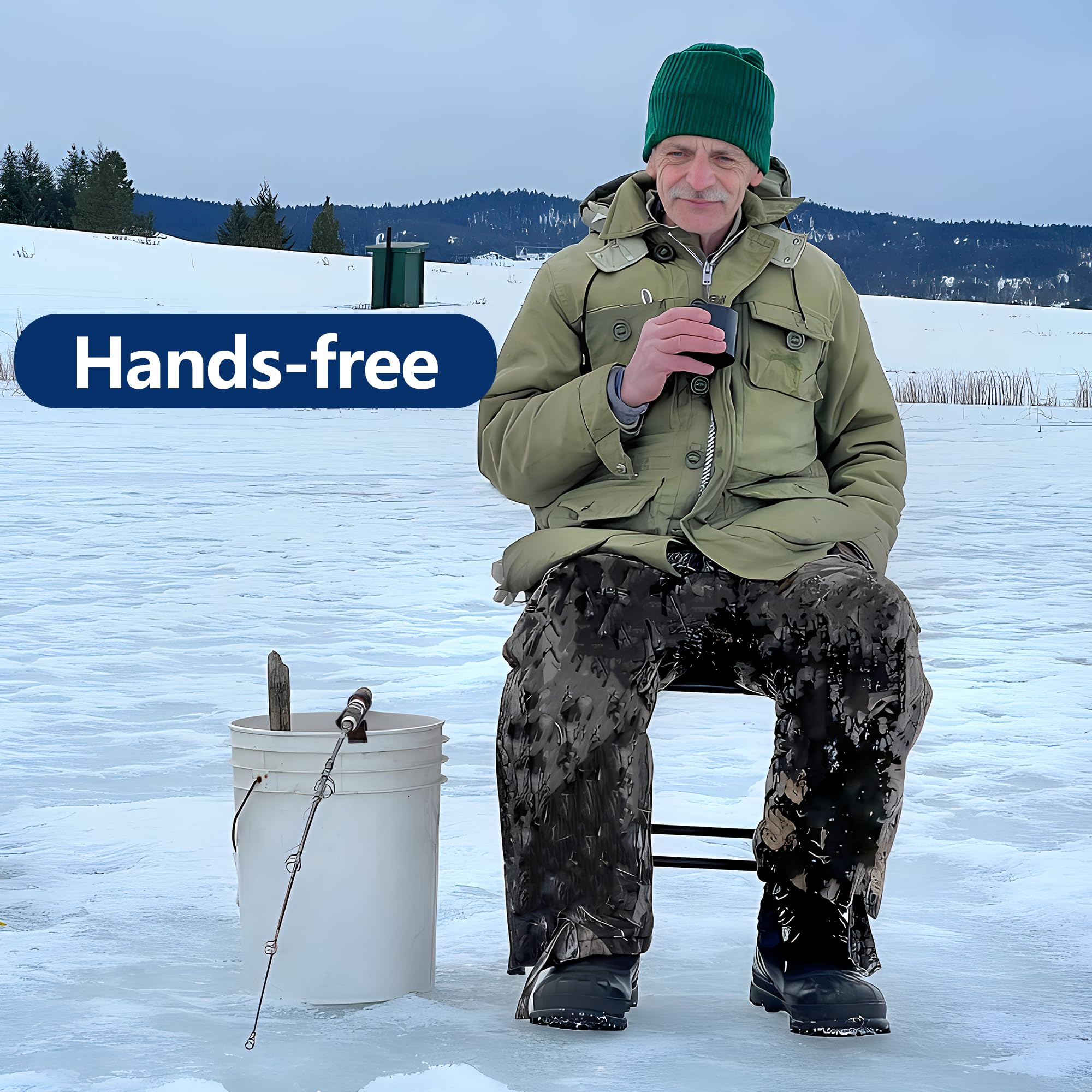 Snapklik.com : 4 Pcs Bucket Rod Holder- Ice Fishing Pole Holder Racks ...