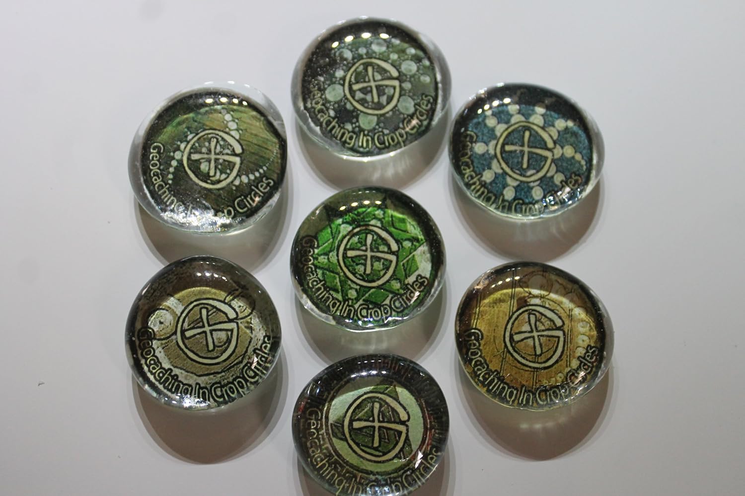 Amazon.com: Geocache Glass Refrigerator Magnets - Crop Circles: Home ...