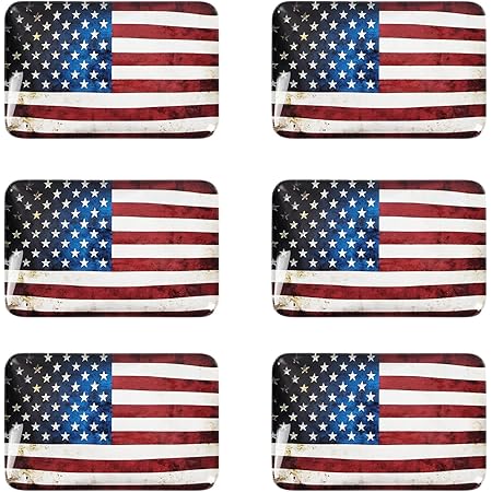 Amazon.com: Whaline 6Pcs American Flag Refrigerator Magnets Rectangle ...