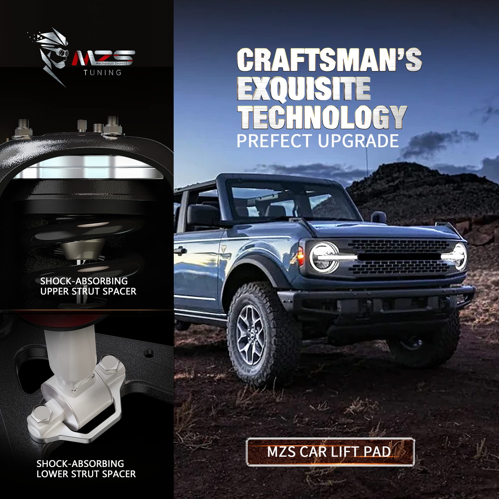 Snapklik.com : MZS 2 Inch Front Leveling Kit, Upper And Lower Lift ...