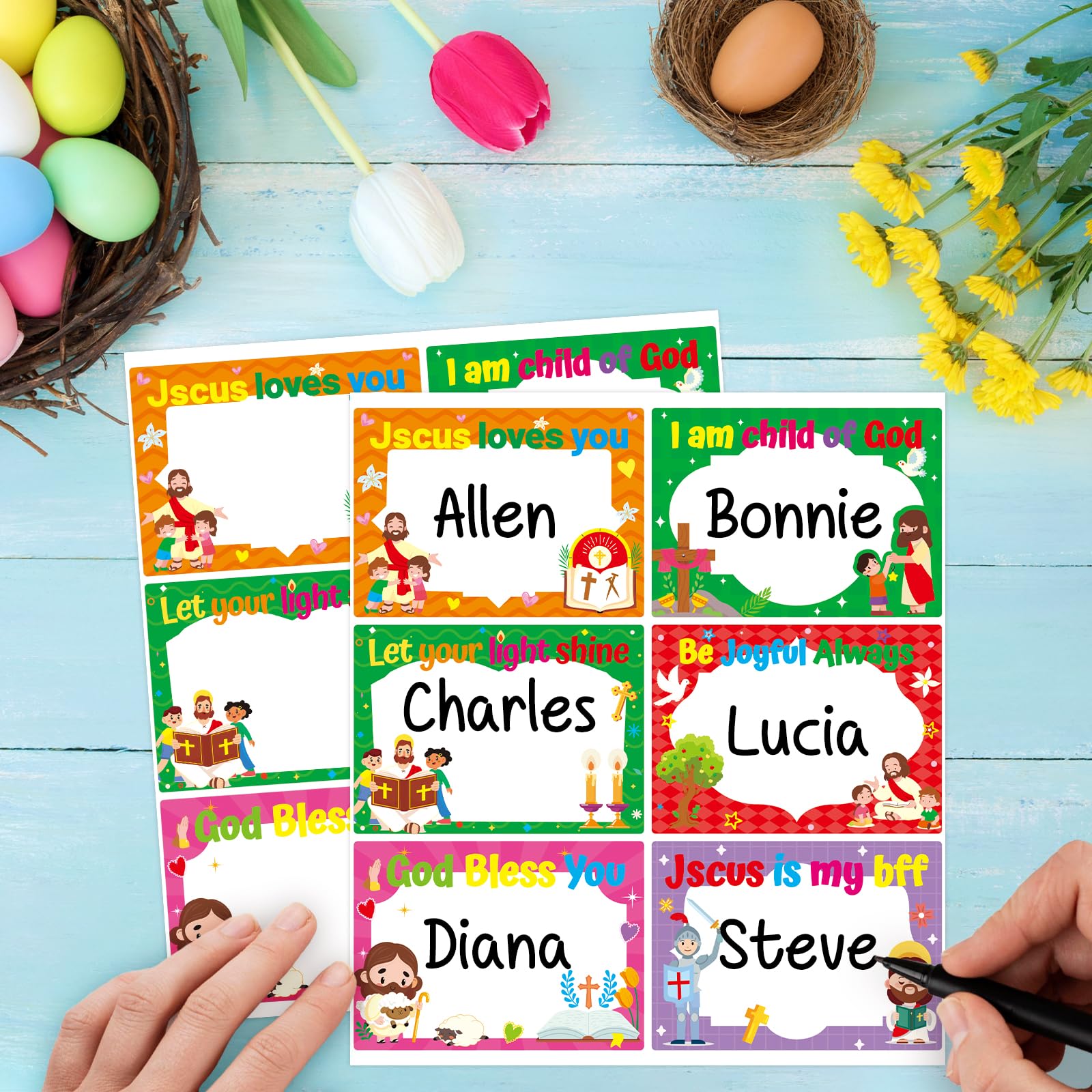 Christian Name Tags Christian Name Tag Etsy Norway