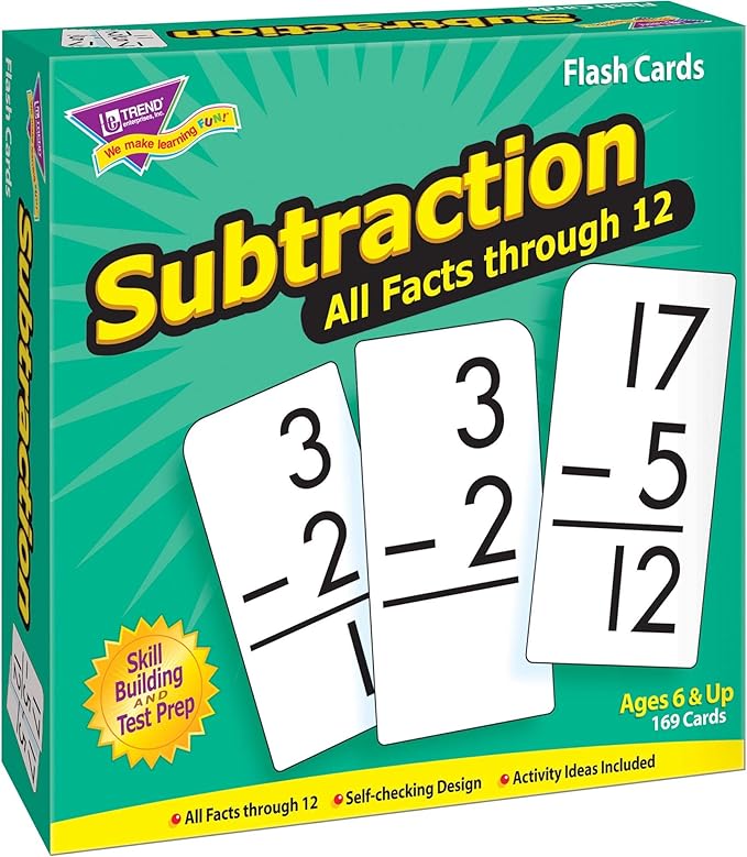 Amazon.com: Trend Enterprises: Subtraction All Facts Through 12 Skill ...