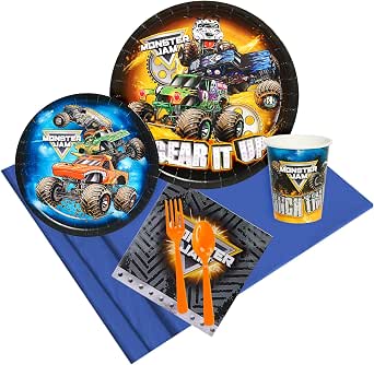 Amazon.com: Monster Jam Party Pack for 8 : Clothing, Shoes & Jewelry