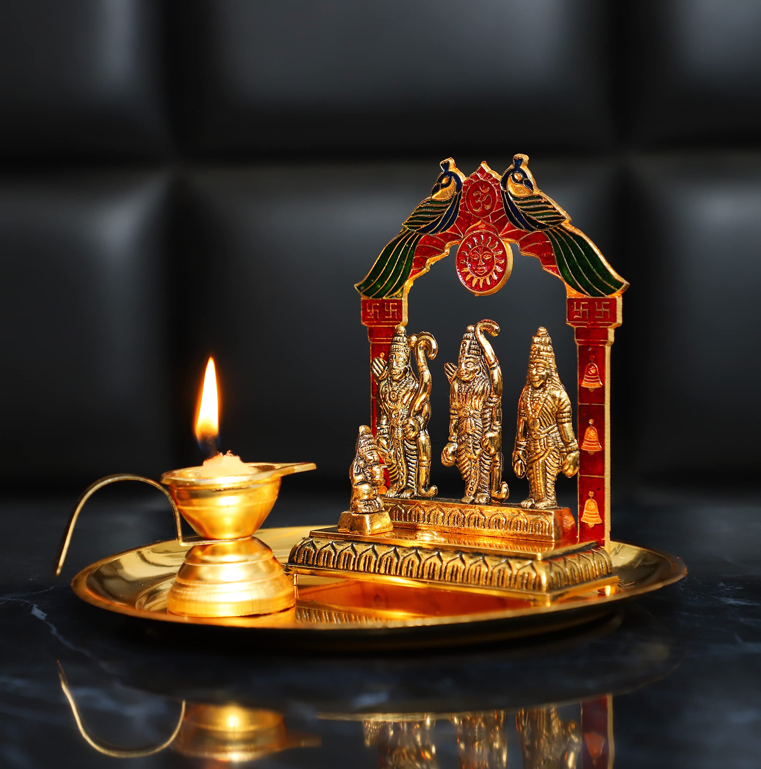 Buy CHHARIYA CRAFTS Metal Shri Ram Darbar and Hanuman Ji with Pooja ...