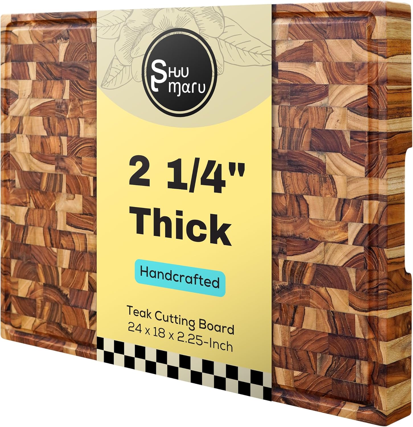 Amazon.com: Shumaru Butcher Block Cutting Board - [24" x 18" x 2.25 ...