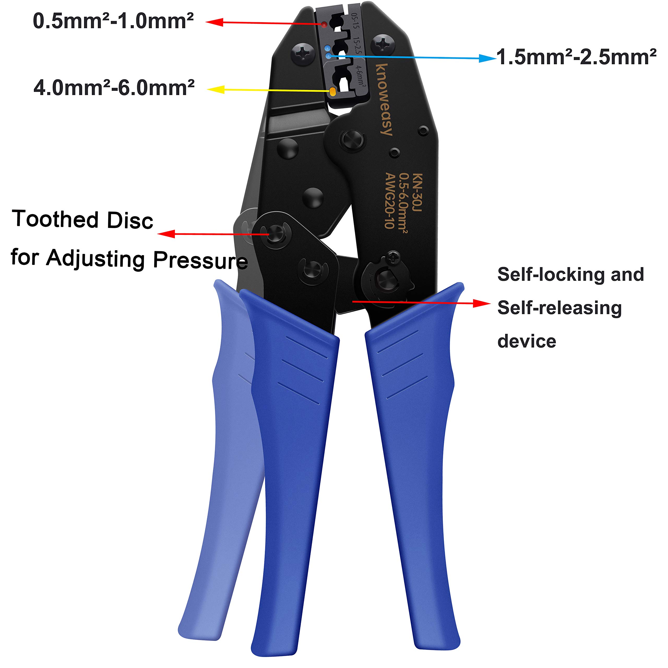 Wire Terminals Crimper Kit, Knoweasy Insulated Wire Terminals ...