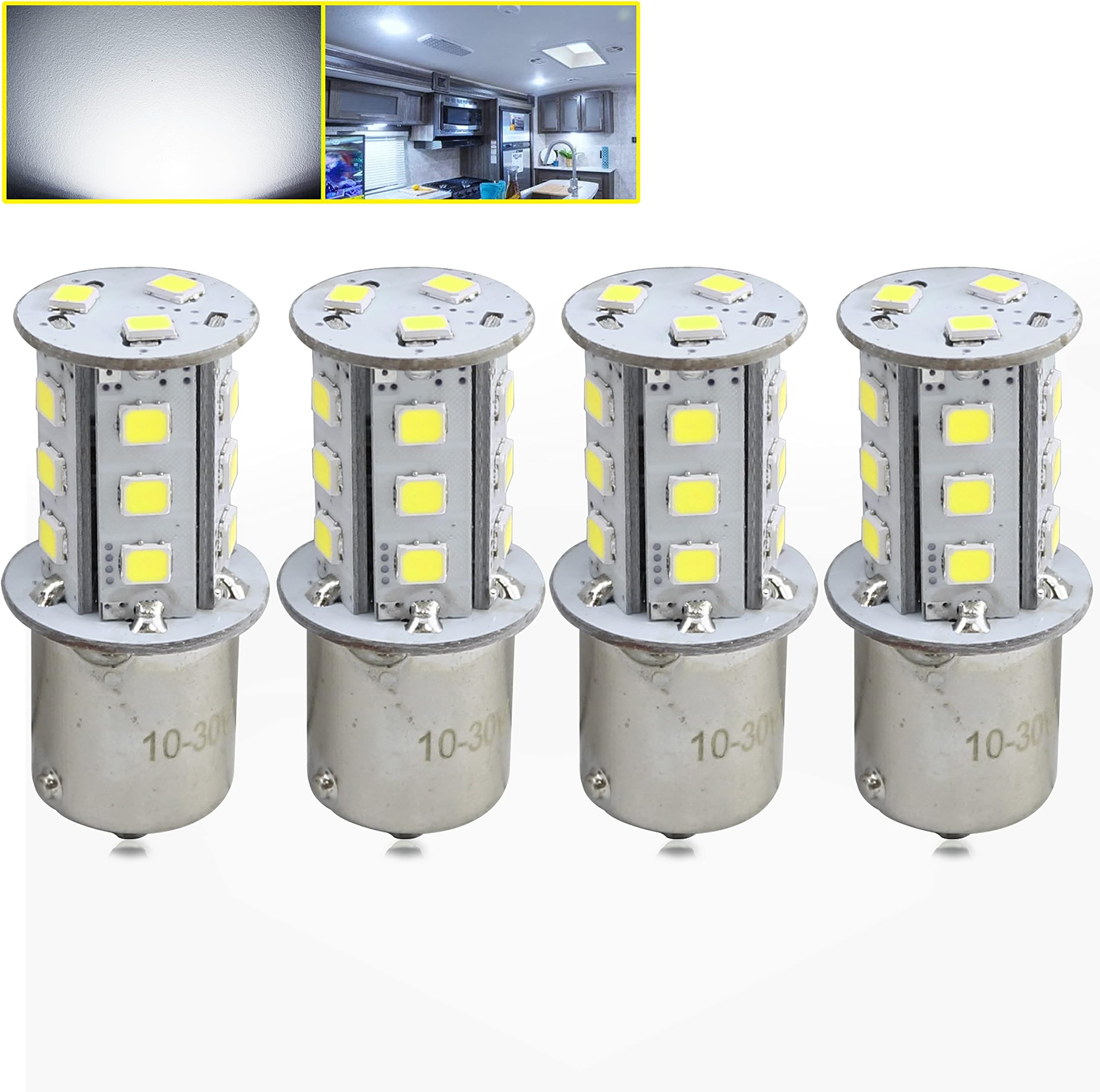 HERO-LED T10WG13T-WW 12V DC T10 Wedge 194 921 168 Ultra Bright 13-LED ...