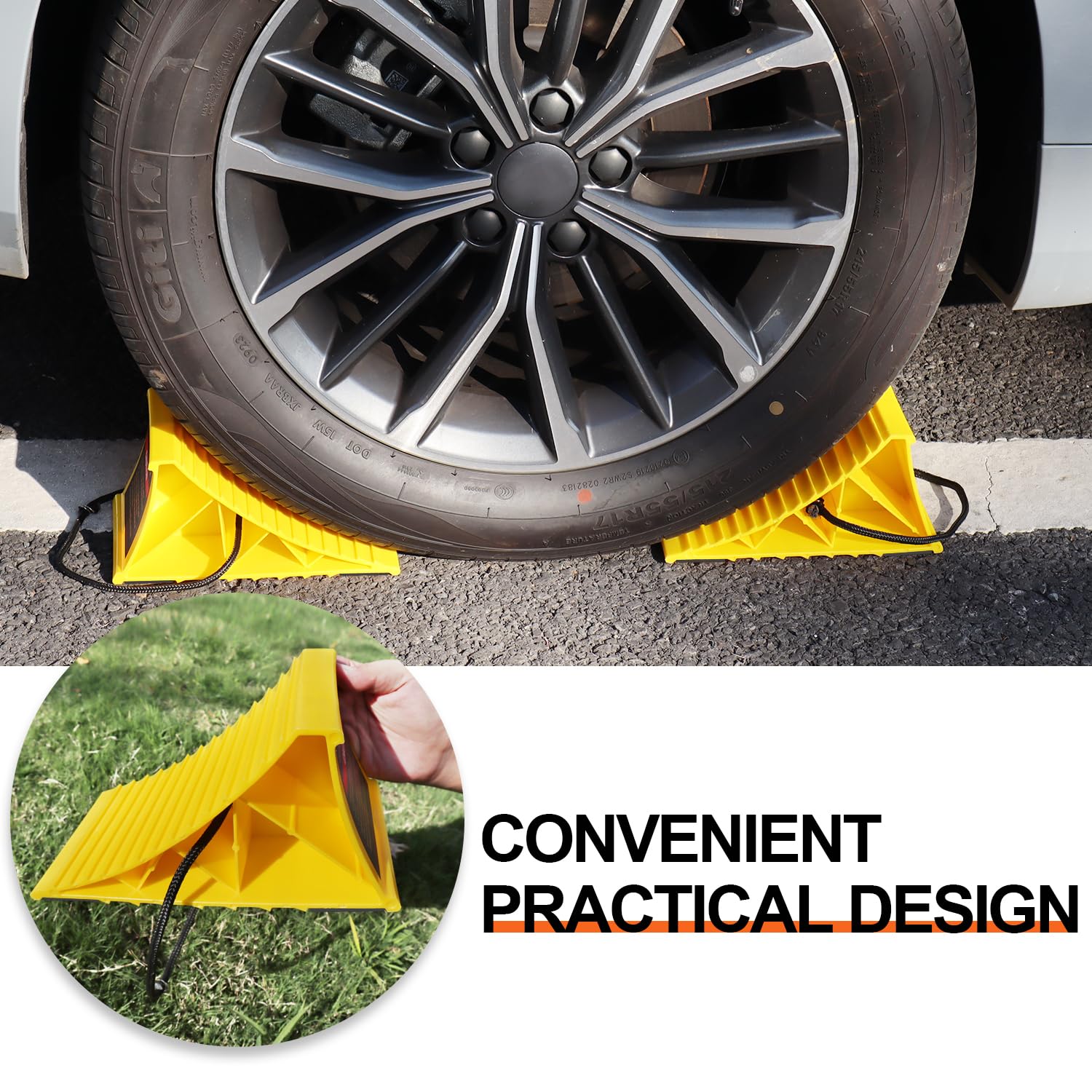 Snapklik.com : Vacallity Plastic Wheel Chocks Upgraded Stability, For ...