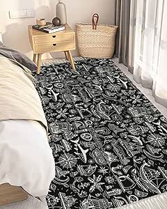 Amazon.com: Runner Rug 4x6 ft Washable Hallway Rugs Vintage Map ...