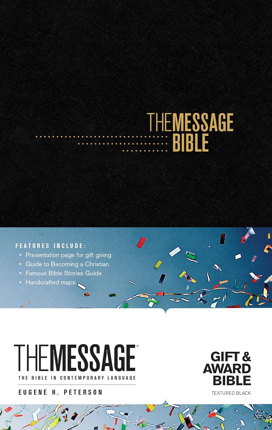 The Message Gift and Award Bible (Softcover, Black): The Bible in ...