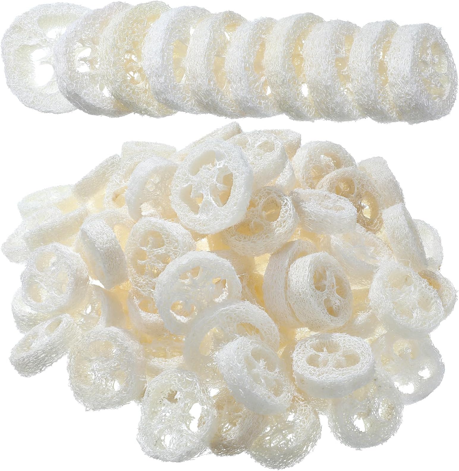 Amazon.com: Bokon 120 Pcs Natural Loofah Slices for Soap Making Bulk ...