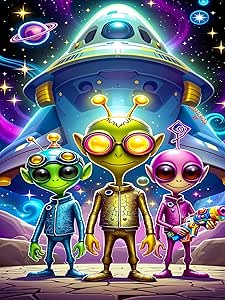 DFPSCLLA 5D Diamond Painting Kits for Adults, Alien Diamond Art Kit ...