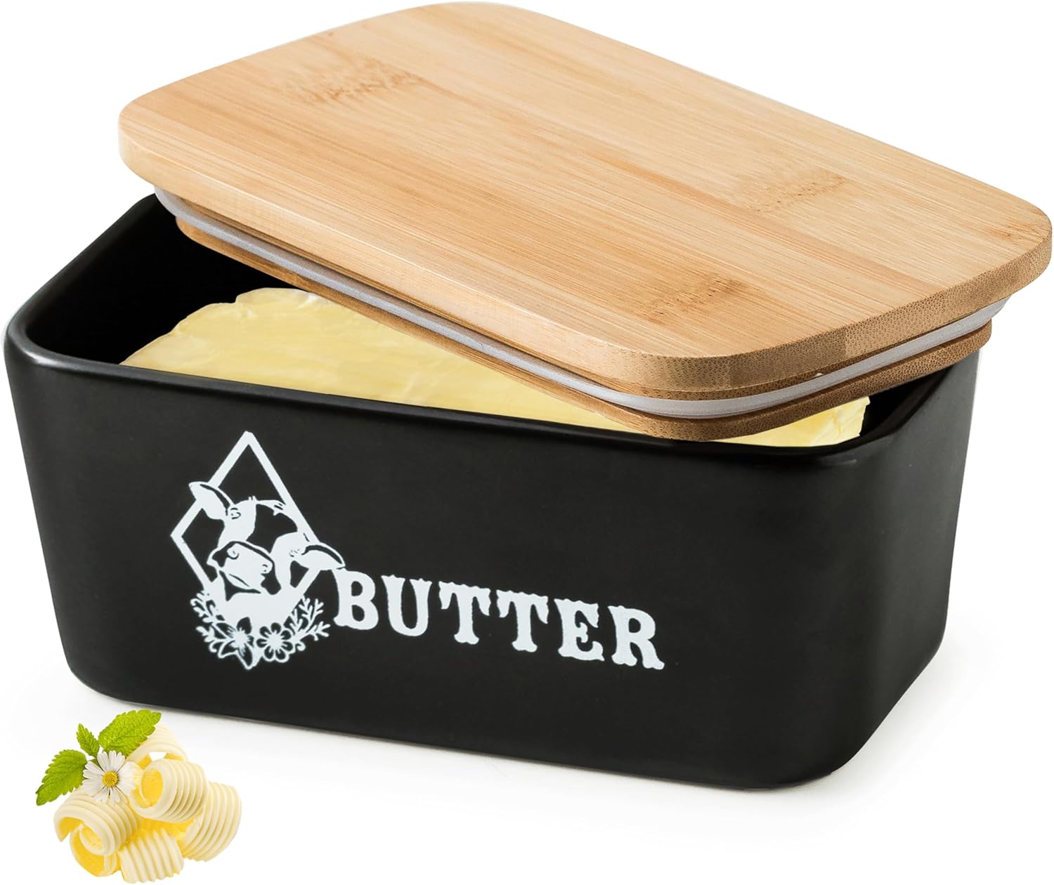 Amazon.com | LYEOBOH Kitchen Butter Dish, Farmhouse Butter Dishes with ...