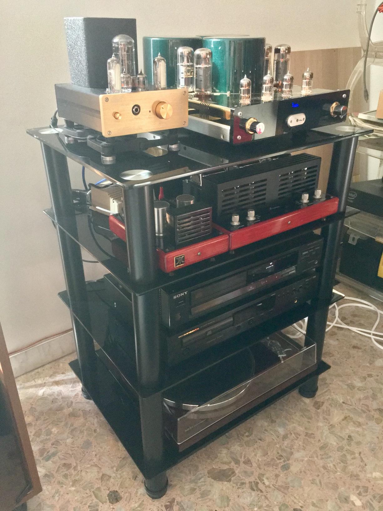 FITUEYES Mobile HiFi Più Grande con 4 Ripiani in 8mm Vetro Temperato ...