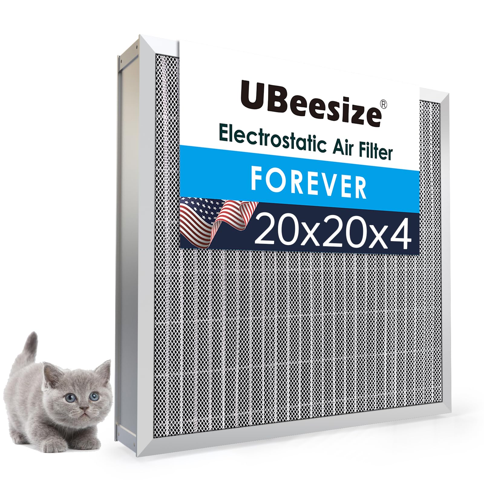 Amazon.com: UBeesize 20x20x4 Reusable Electrostatic Air Filter HVAC AC ...