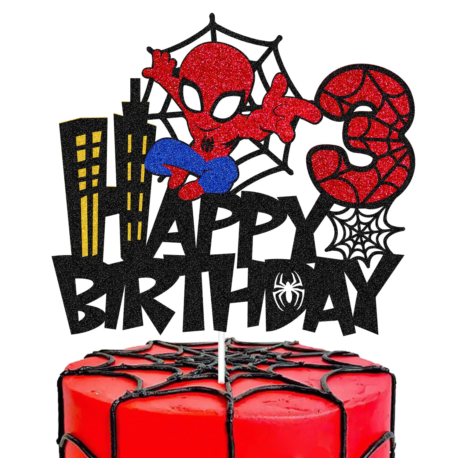 Spidey-3rd Birthday Cake Topper Cartoon Spidey-His Friends, 60% OFF
