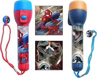 2Pcs Kids LED Flashlight Torches of Plastic 16cm, Big Torches Lumens ...