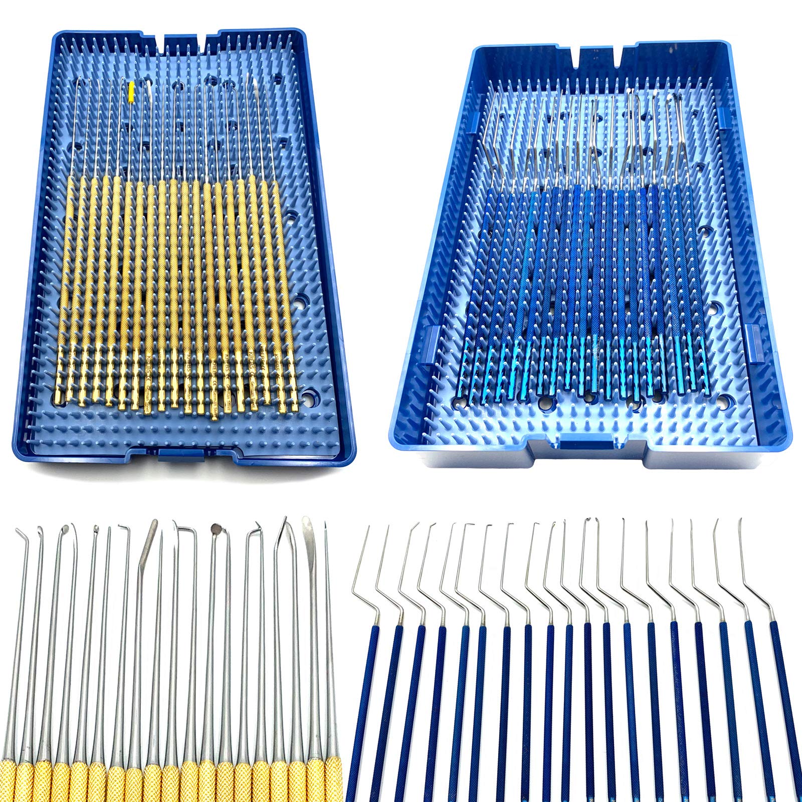 Amazon.com: Rhoton Micro Dissector Kit Straight & Bayonet Set w/Rack ...