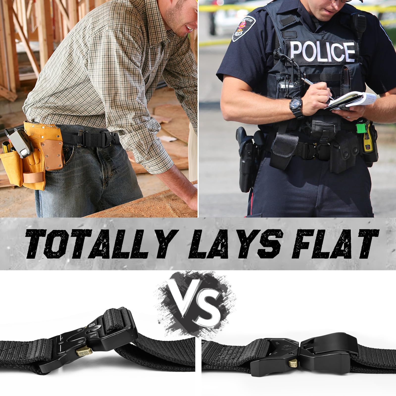 Snapklik.com : MOZETO Tactical Belt For Men 1.5" Nylon Combat Work Emt ...