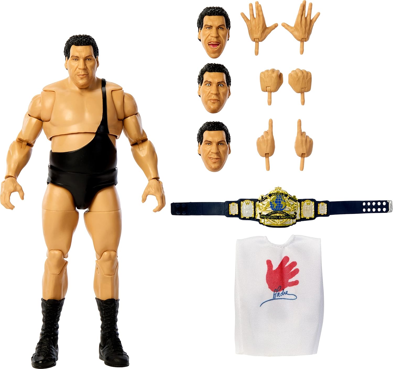 Mattel WWE Andre the Giant Ultimate Edition Figura de acción con accesorios intercambiables ...