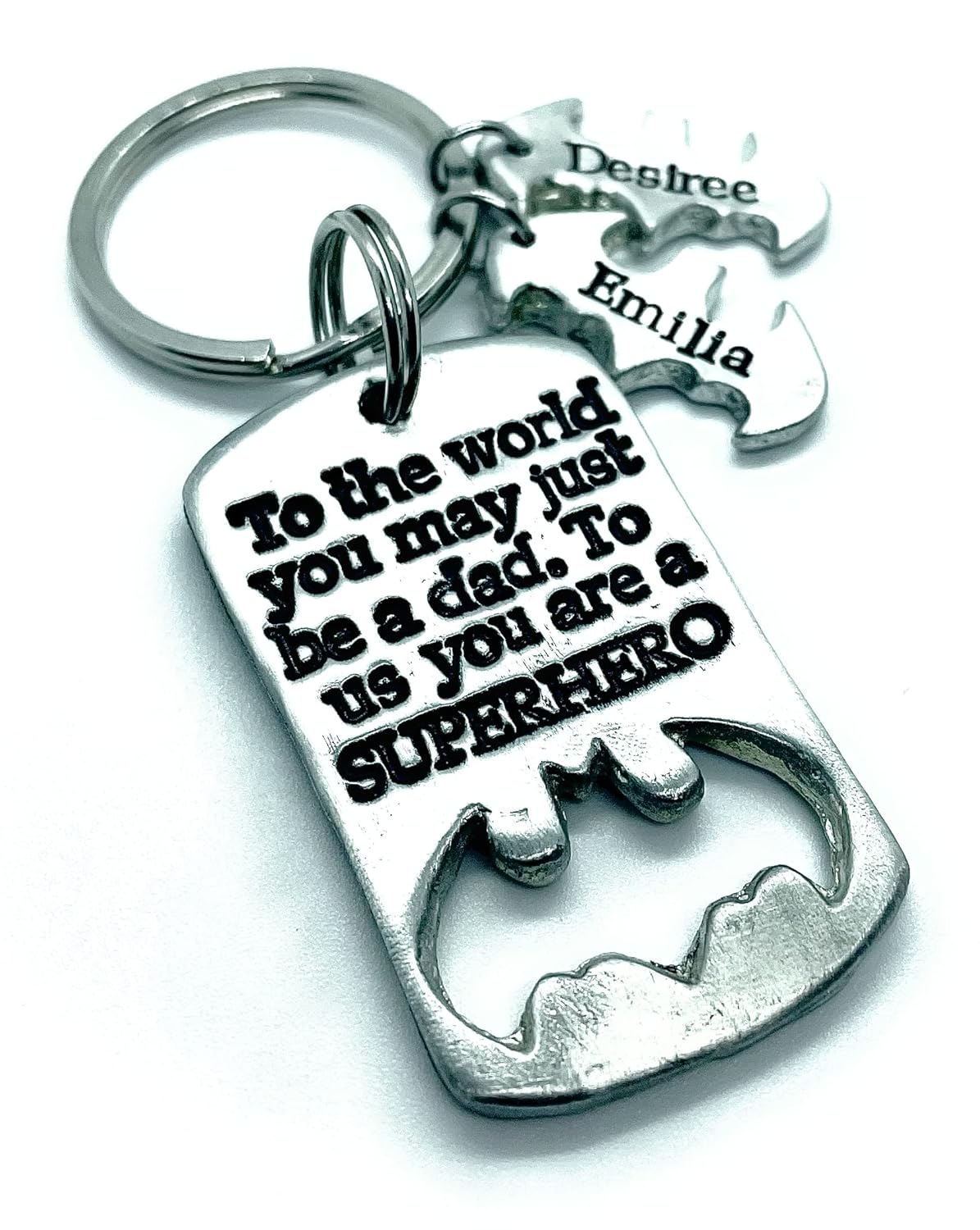 Amazon.com: Superhero dad keychain personalized Fathers Day Gift super ...