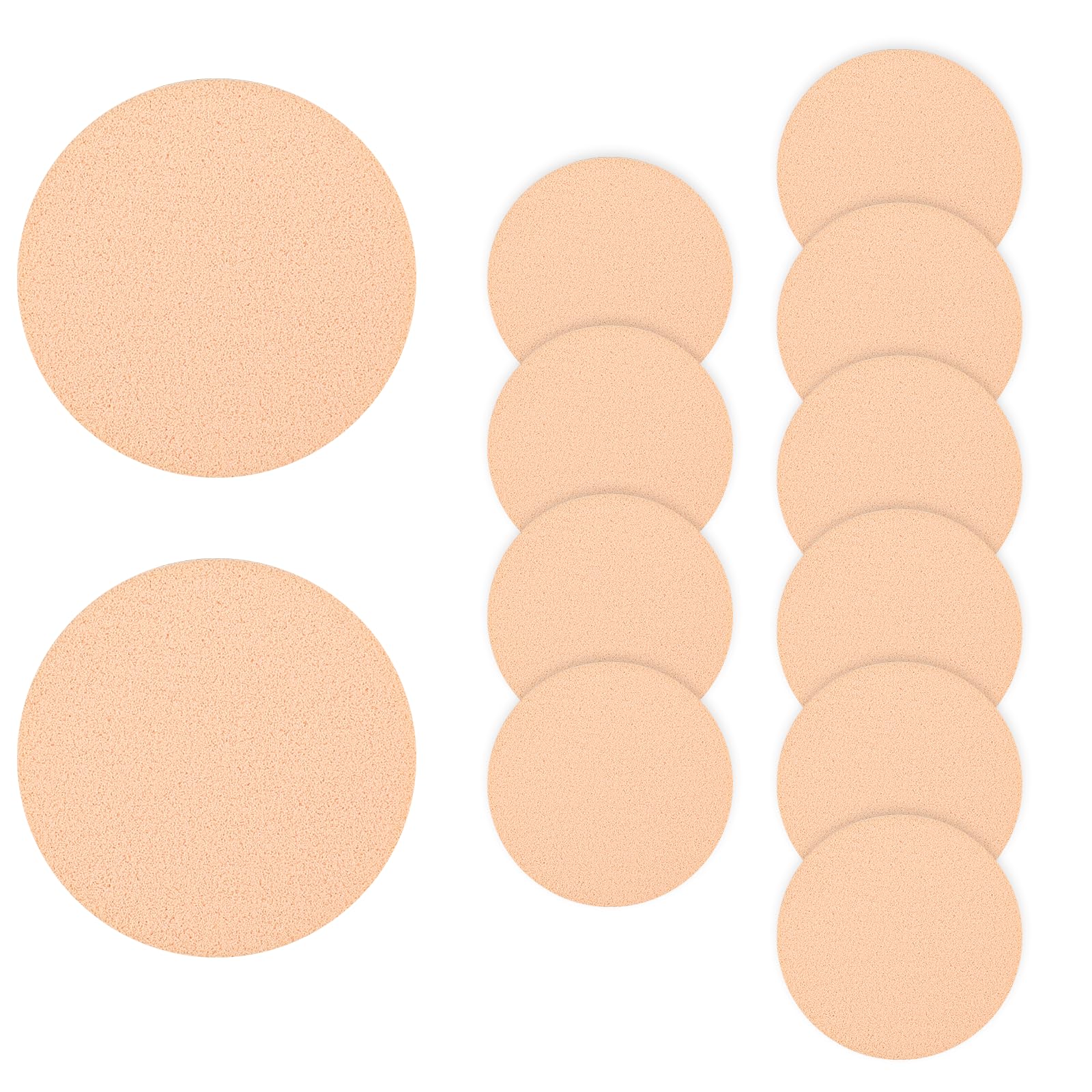 Amazon.com : Jeffdad 12 Pcs Round Makeup Sponges, Facial Powder Puff ...