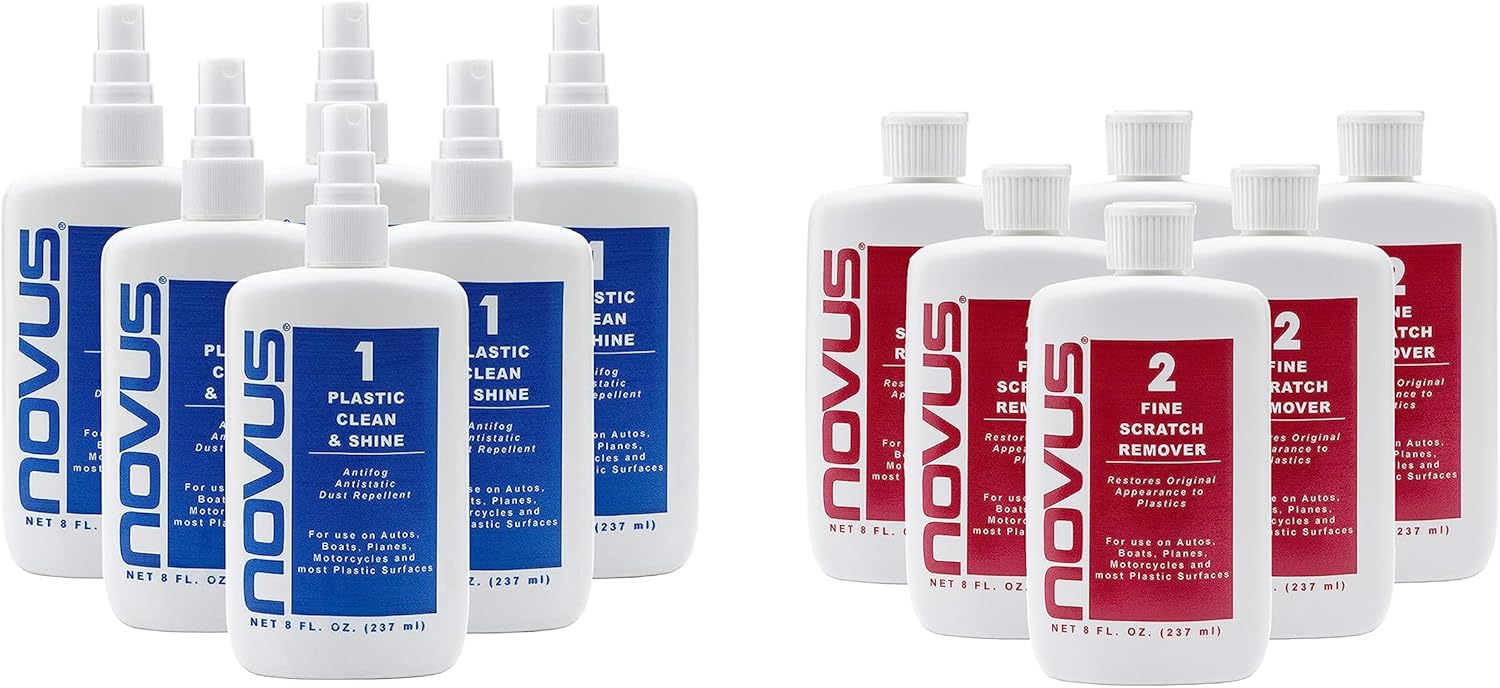 Amazon.com: NOVUS Plastic Polish Bundle | Plastic Clean & Shine #1 and ...