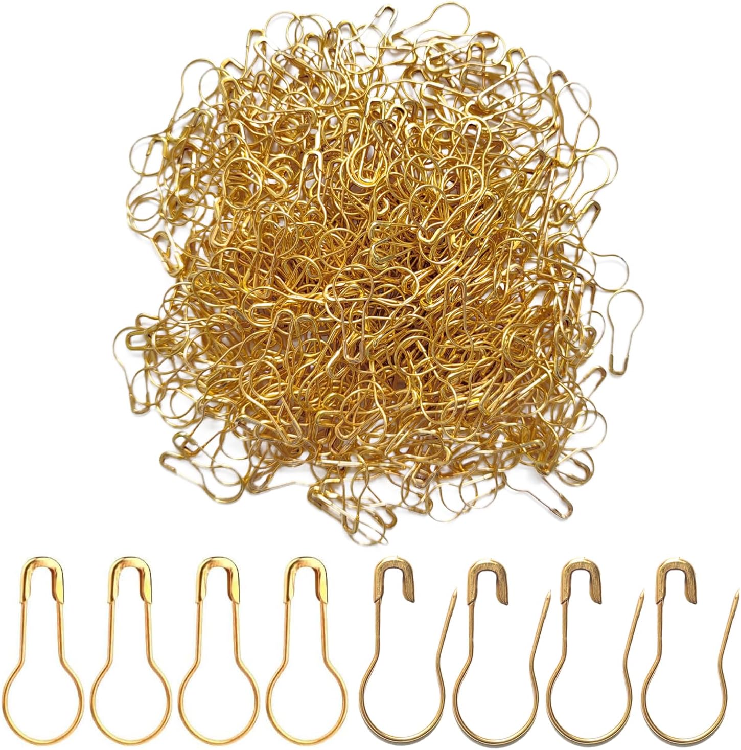 Amazon.com: Erewa 500pcs Gold Bulb Pins 0.8" Gourd Safety Pins for ...