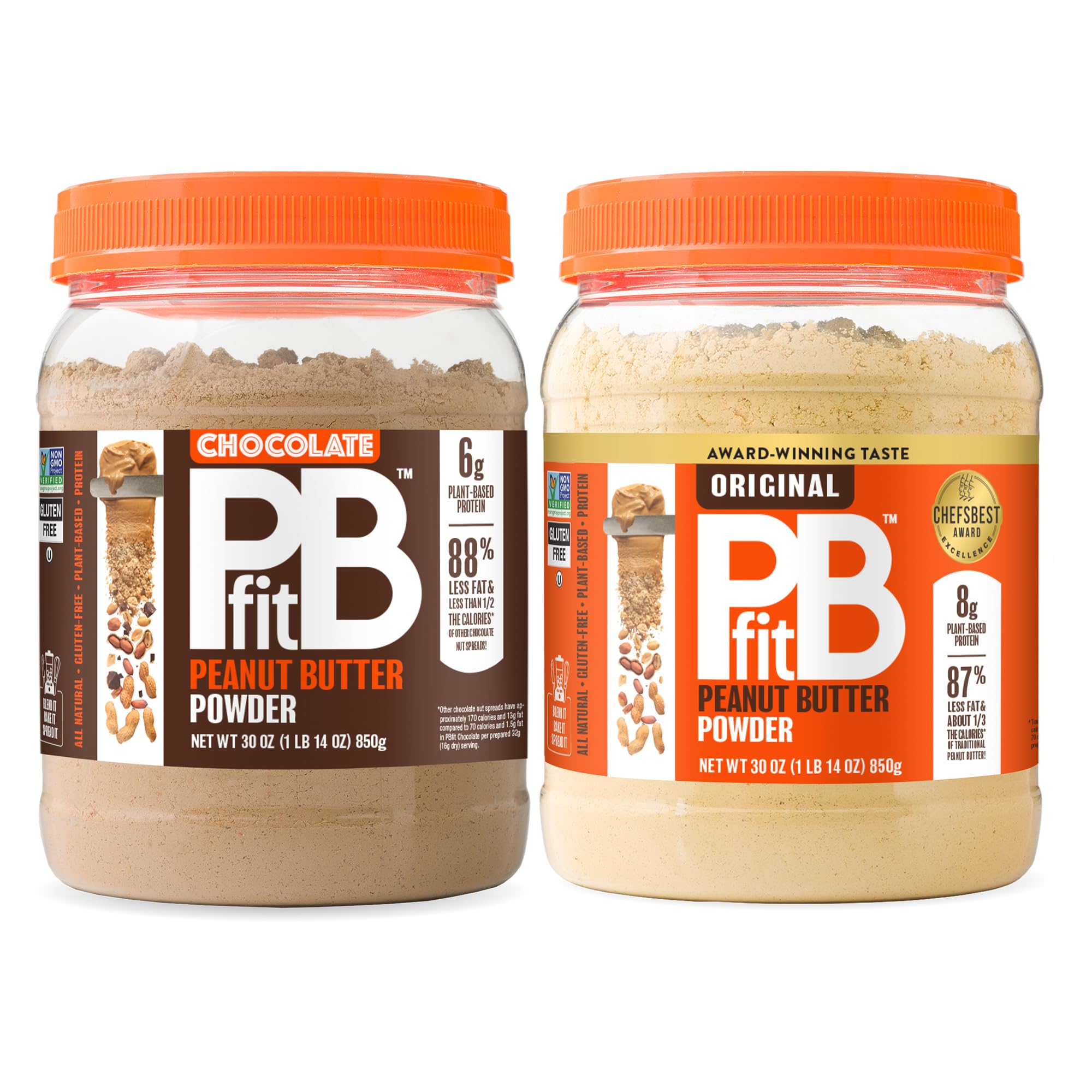 Amazon.com : PBfit Chocolate Peanut Butter Powder, 6g of Protein, 30 ...