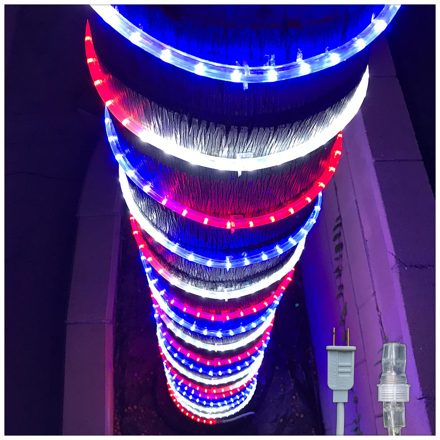 Buy 60ft/648 LED Rope Lights for Patriotic 4th of July Memorial Day ...